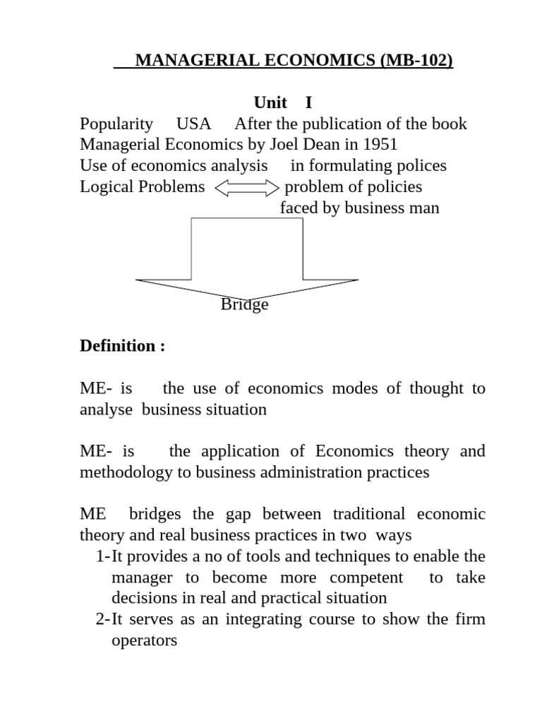 Unit- I (EFM) (1) | PDF | Economics | Microeconomics