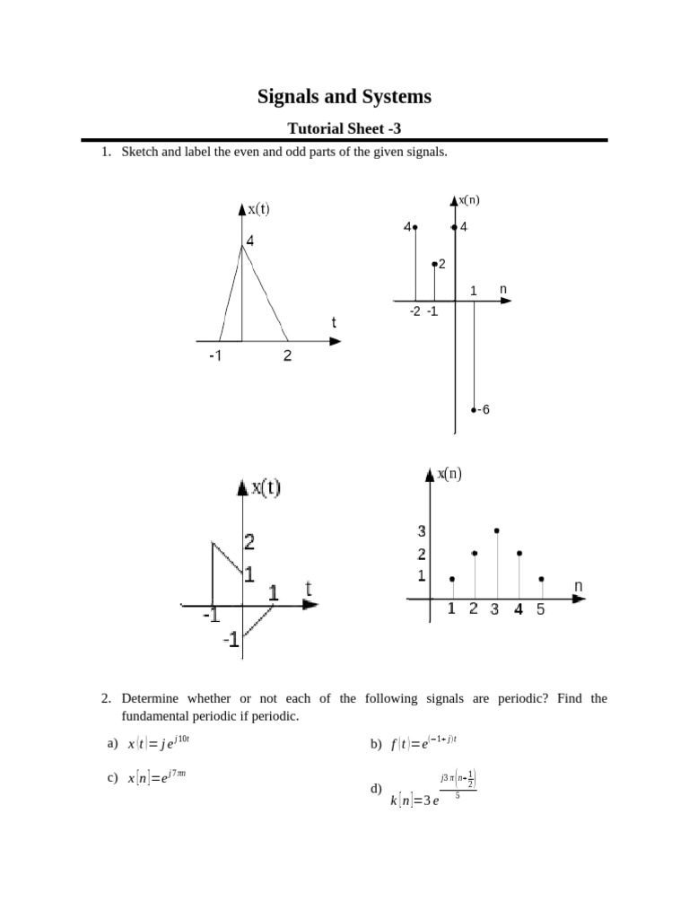 Tutorial Sheet-3 | PDF