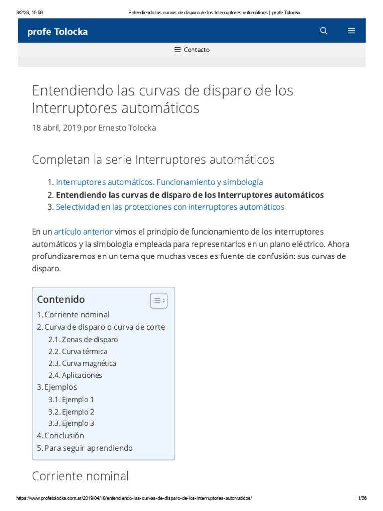 Entendiendo Las Curvas De Disparo De Los Interruptores Automáticos