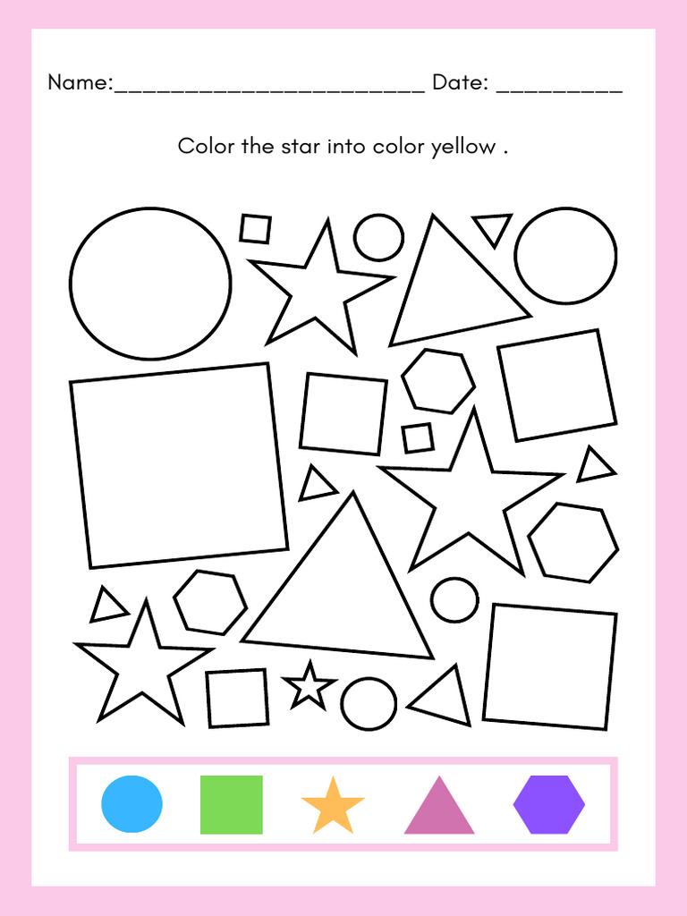 Color Shapes Worksheets | PDF | Art