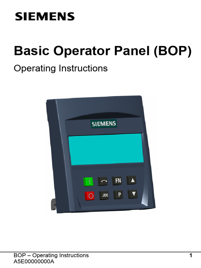 Bop Operating Instructions 270510 | PDF | Technology & Engineering