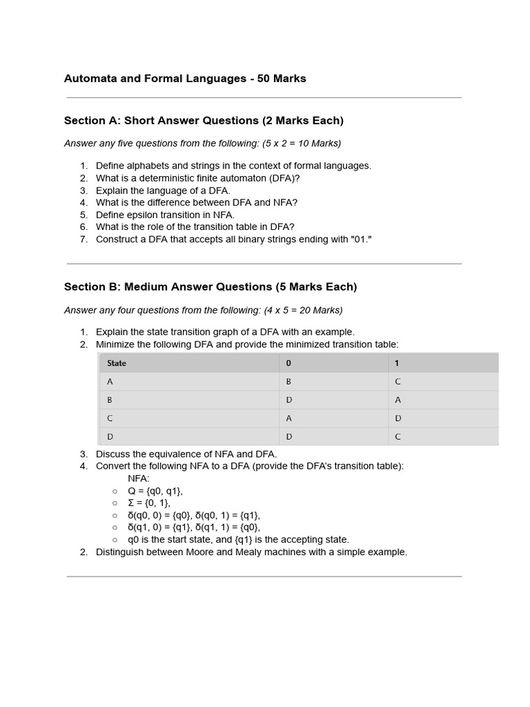 Automata question | PDF