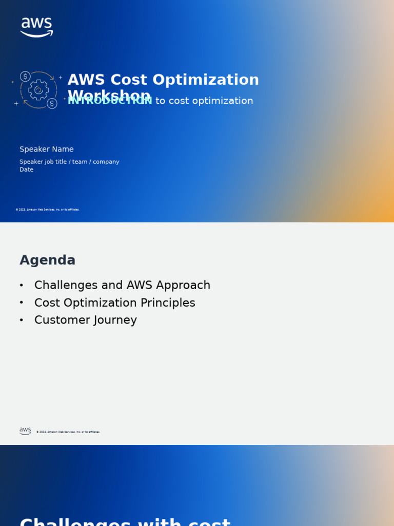 Cost Optimization - Intro | PDF | Amazon Web Services | Information ...