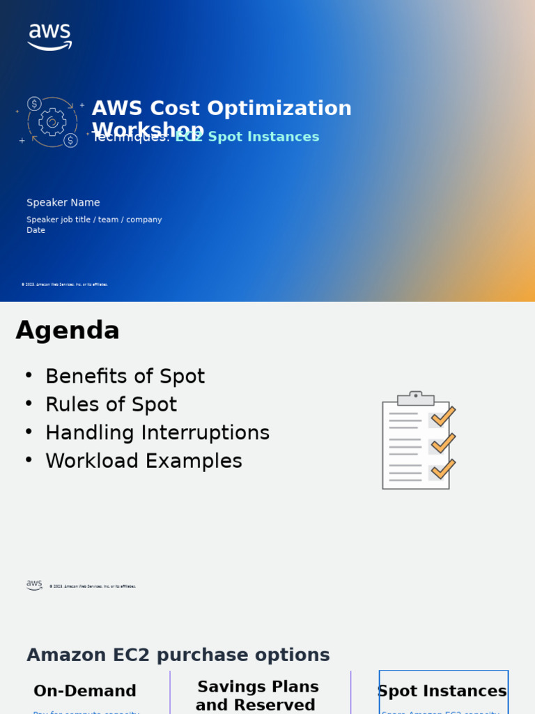 Cost Optimization - Spot | PDF | Amazon Web Services | Computing