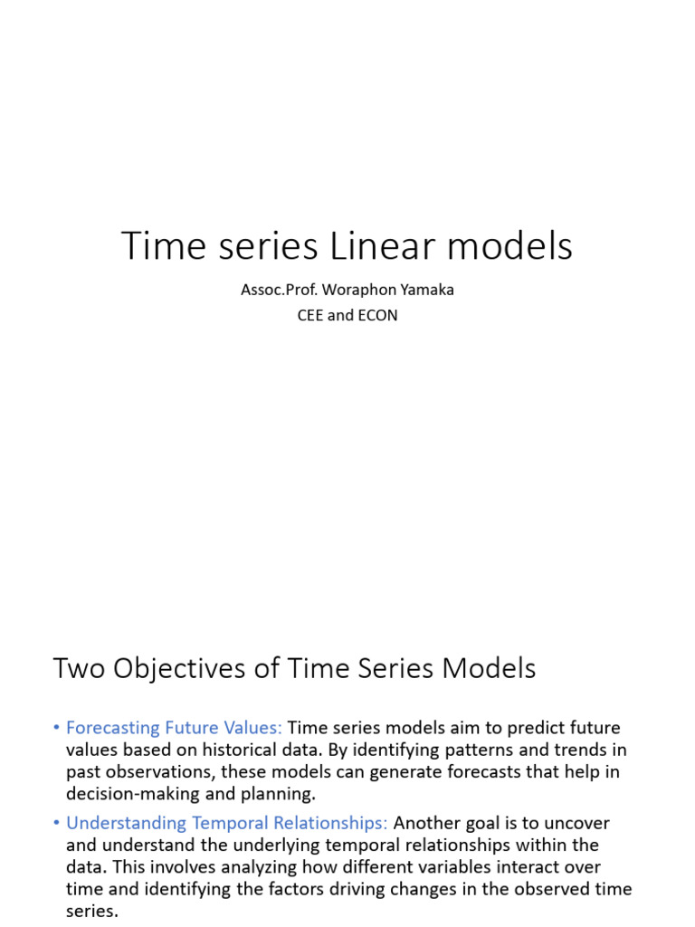 time-series-linear-models | PDF | Autoregressive Integrated Moving Average | Support Vector Machine