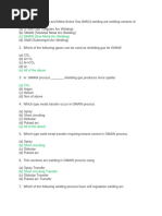 GTAW 20 MCQ With Answer | PDF | Welding | Construction