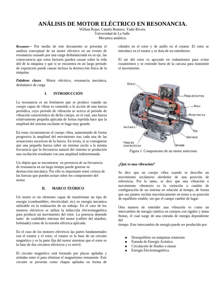 Motor Resonante | PDF | Motor eléctrico | Resonancia