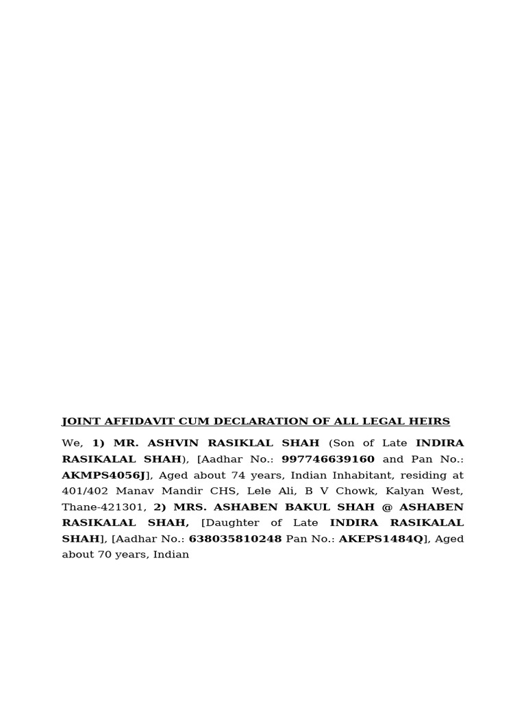 Affidavit for Release Deed | PDF | Common Law