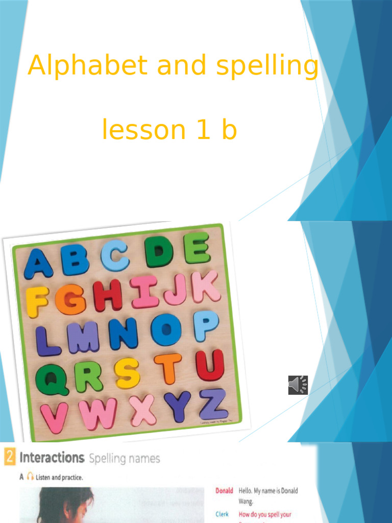 Alphabet and Spelling Lesson 1 B | PDF | Language Arts & Discipline