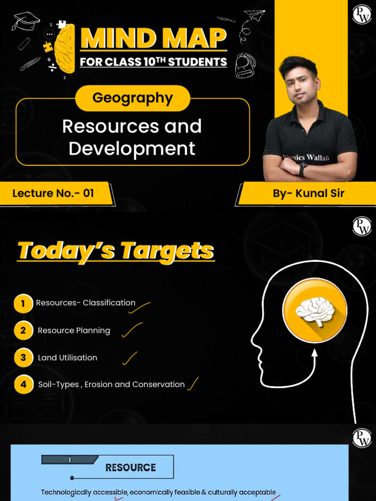 Geography - Resources and Development 01 _ Class Notes __ Mind Map ...