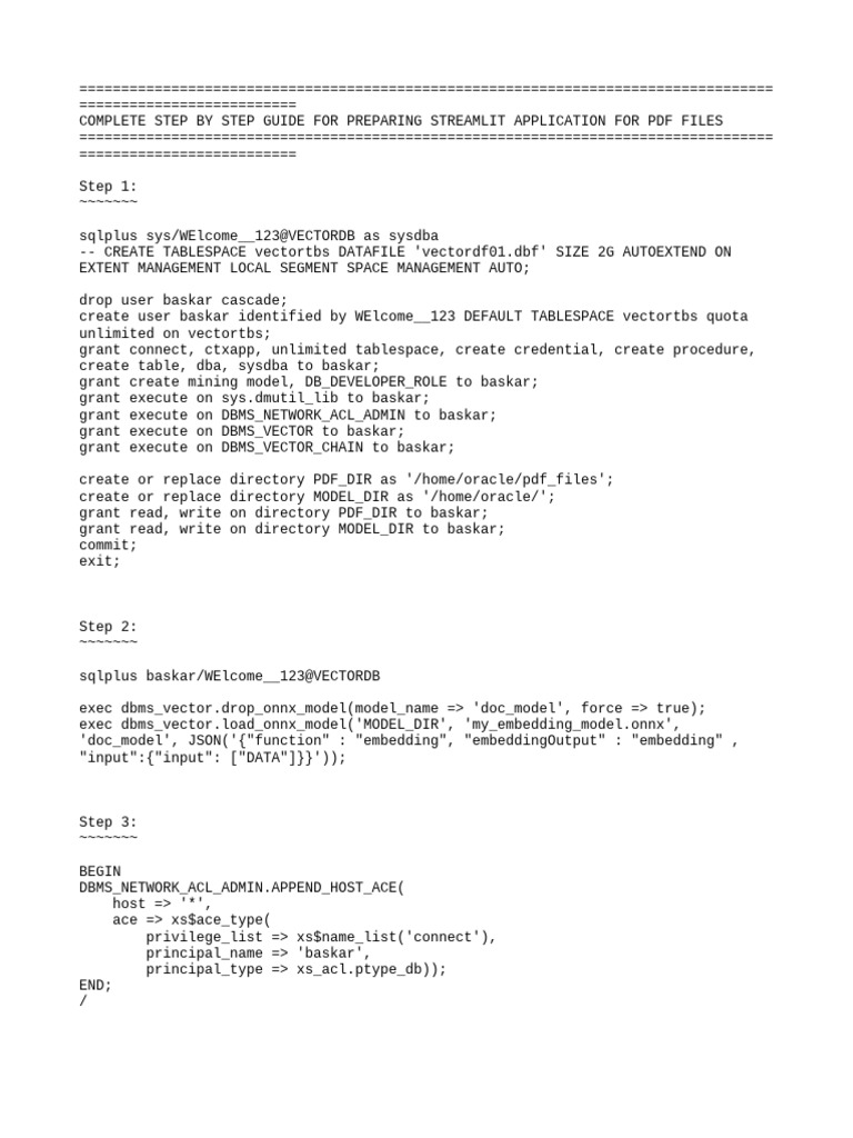 Streamlit PDF Application Setup All Commands in One Single File | PDF | Software | Computing