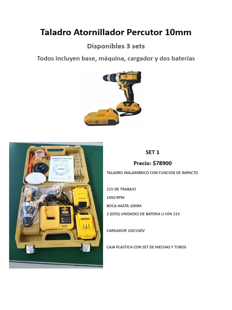 Taladro Atornillador Percutor 10mm | PDF