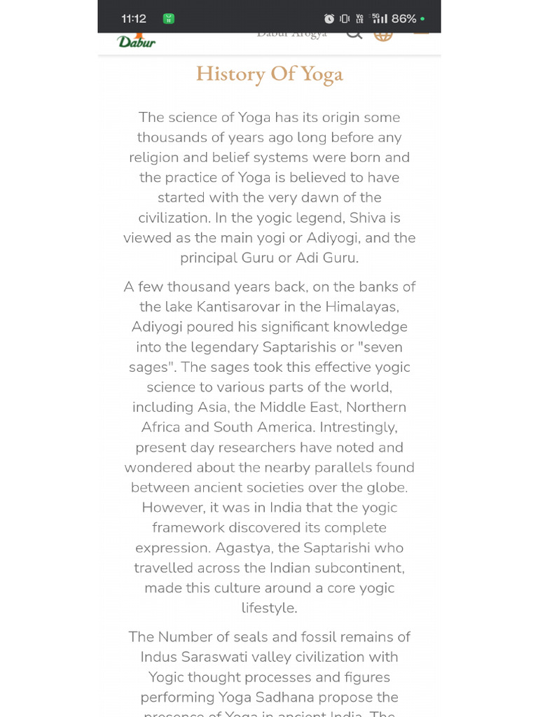 History of Yogaa | PDF