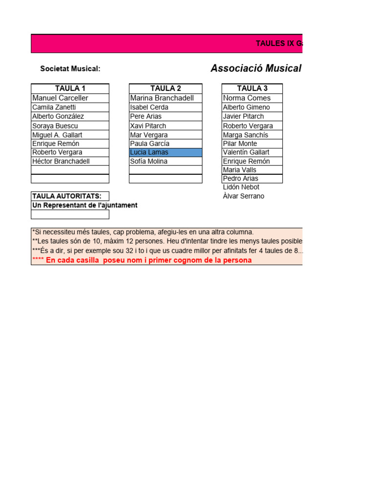 Plantilla Taules-1 | PDF