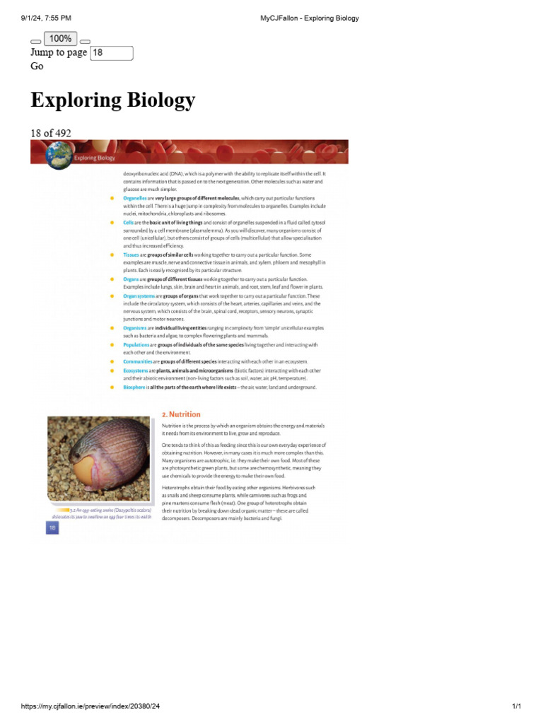 1MyCJFallon - Exploring Biology | PDF