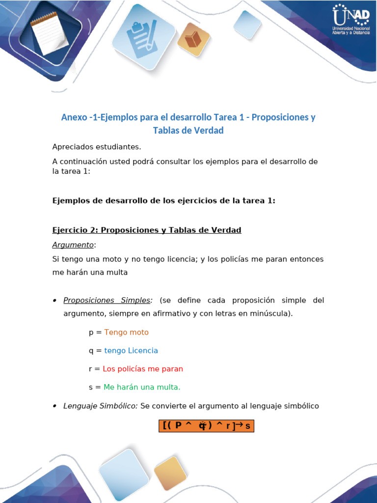 Ejemplos de Proposiciones y Tablas | PDF | Proposición | Argumento