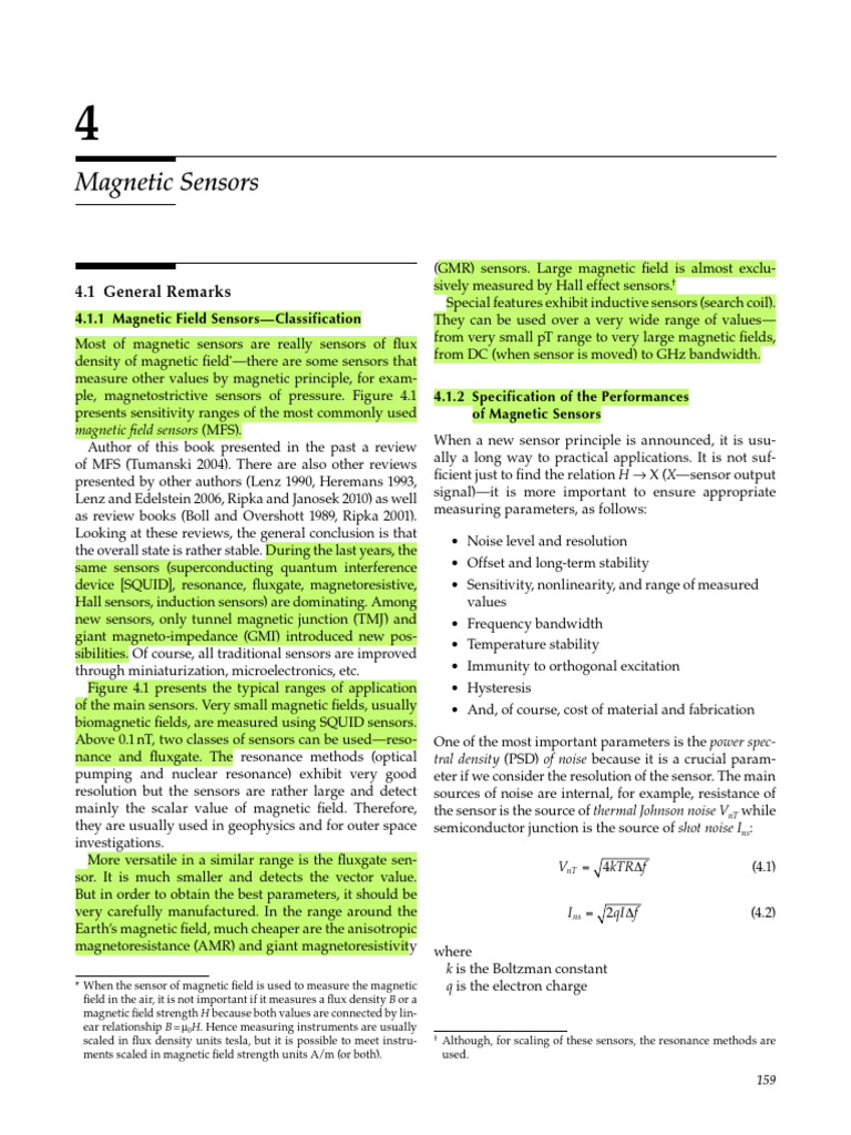 ET_Unit IV_Magnetic, Hall & Squid Sensors | PDF | Magnetometer ...