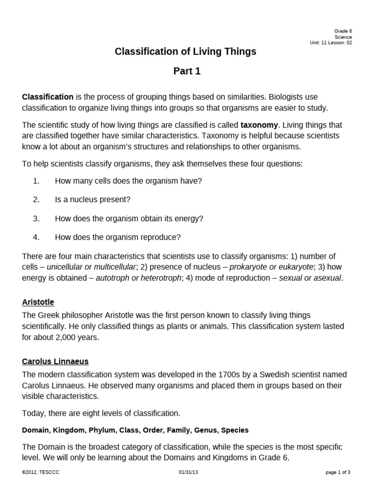 12 - s061102f - Classification of Living Things | PDF | Bacteria | Archaea