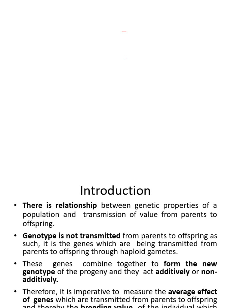 Average - Effect - Breeding - Value 2 | PDF | Dominance (Genetics) | Allele