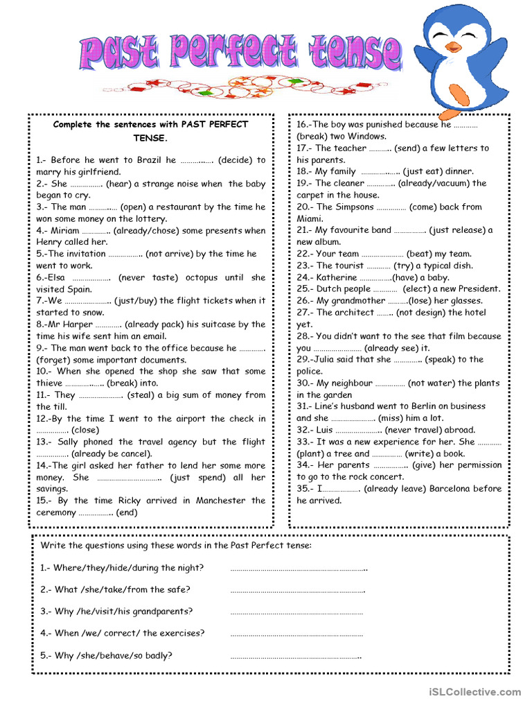 Past Perfect Tense | PDF