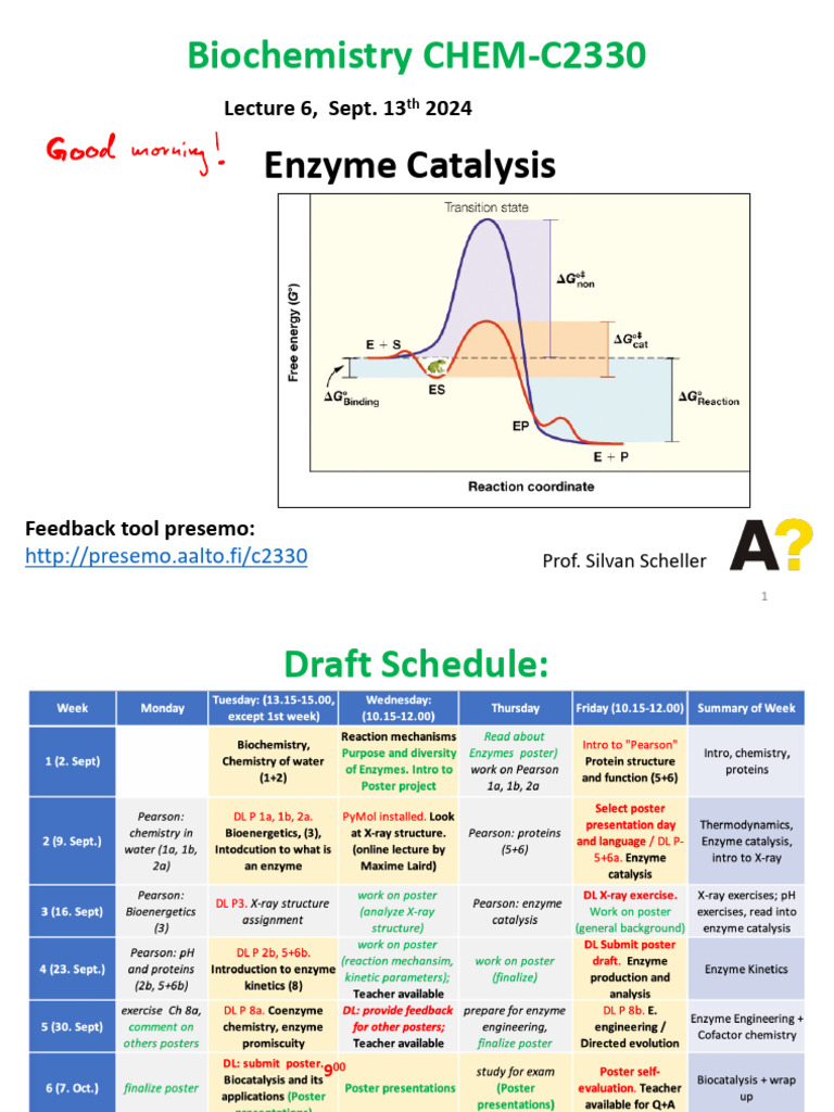 Biochem Lec 6 | PDF | Enzyme | Catalysis