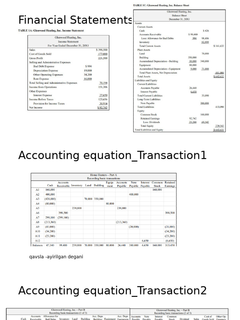 Case Study - Financial Statements | PDF | Finance & Money Management