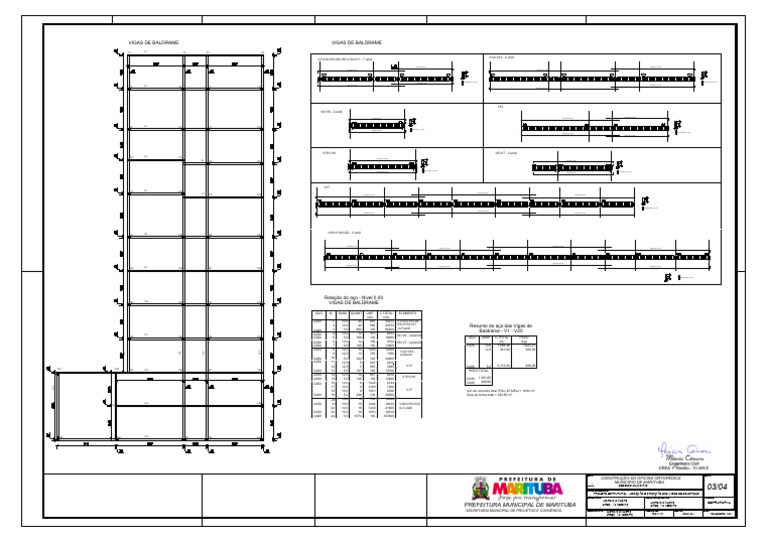 Projeto Estrutural de Vigas de Baldrame | PDF