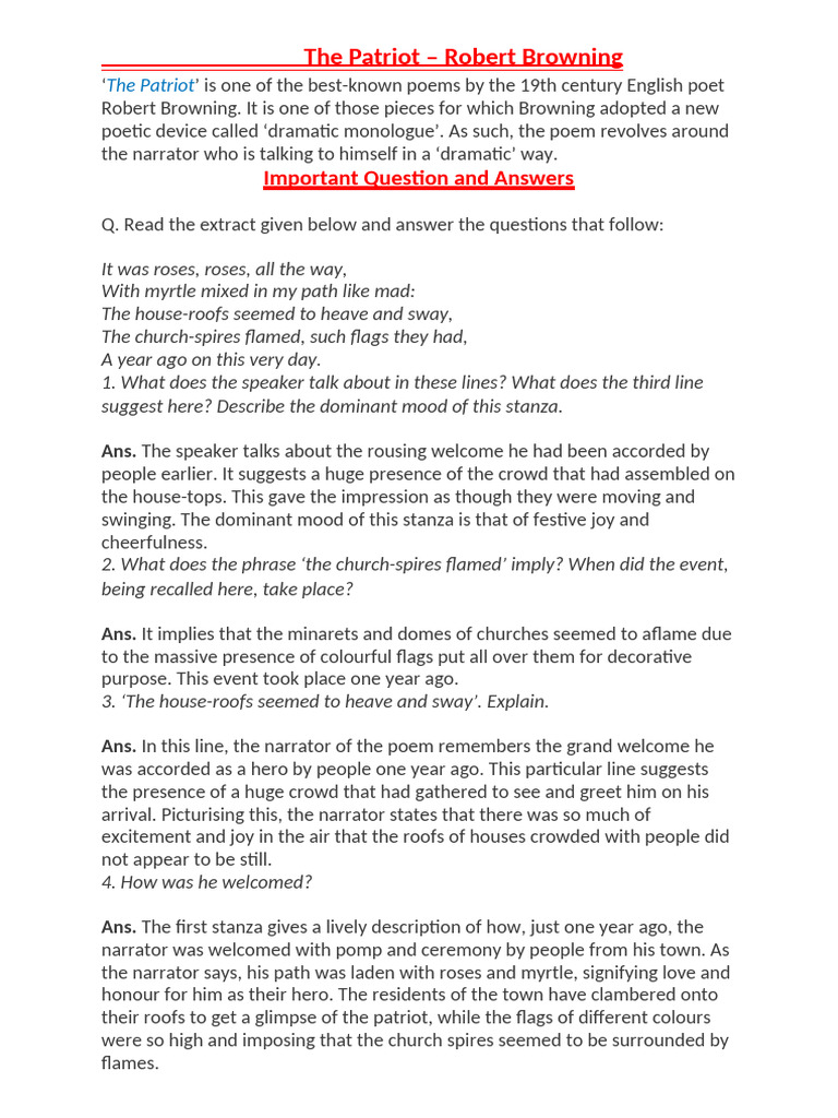 REVISION-The Patriot | PDF | Poetry | God