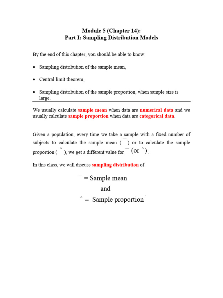 Lecture #14 - Module 5 | PDF | Standard Deviation | Errors And Residuals
