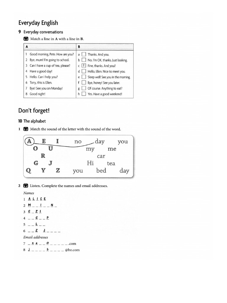 Exercise 5 - Everyday English | PDF
