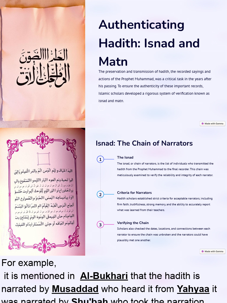 Authenticating Hadith Isnad and Matn. | PDF | Hadith | Islamic Texts