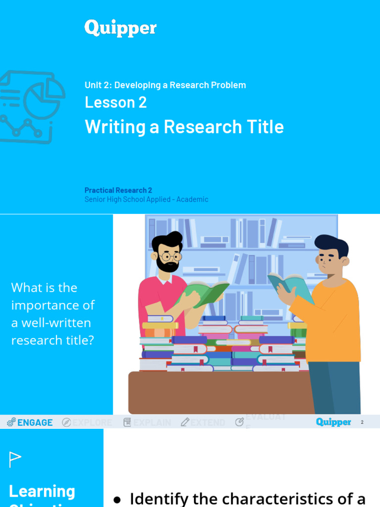 Unit 2 Lesson 2 Writing Research Title | PDF | Experiment | Cognition