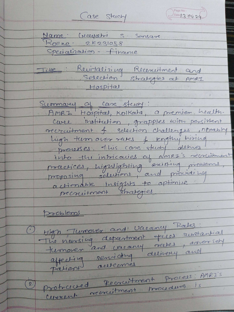 HRM Case Study | PDF