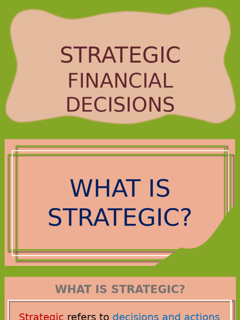 Strategic Financial Decisions | PDF | Dividend | Cost Of Capital