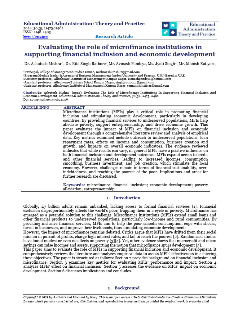 Vol30 No.5 May 2024 Educational Administration Theory and Practice | PDF | Microfinance ...