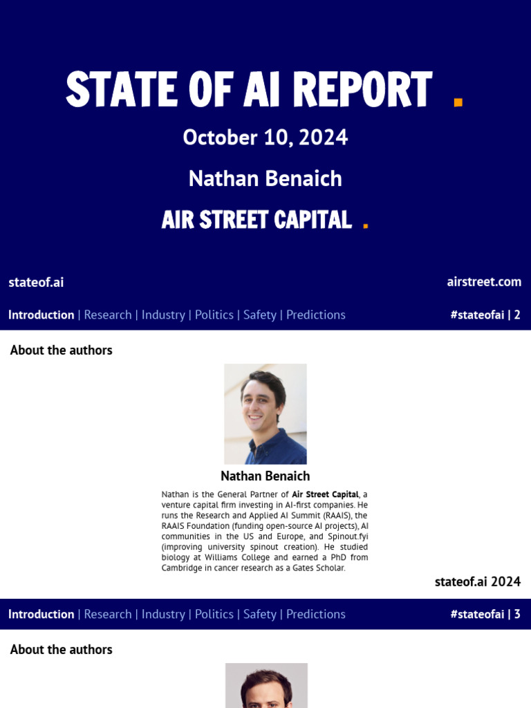 State of AI Report - 2024 ONLINE | PDF | Artificial Intelligence ...