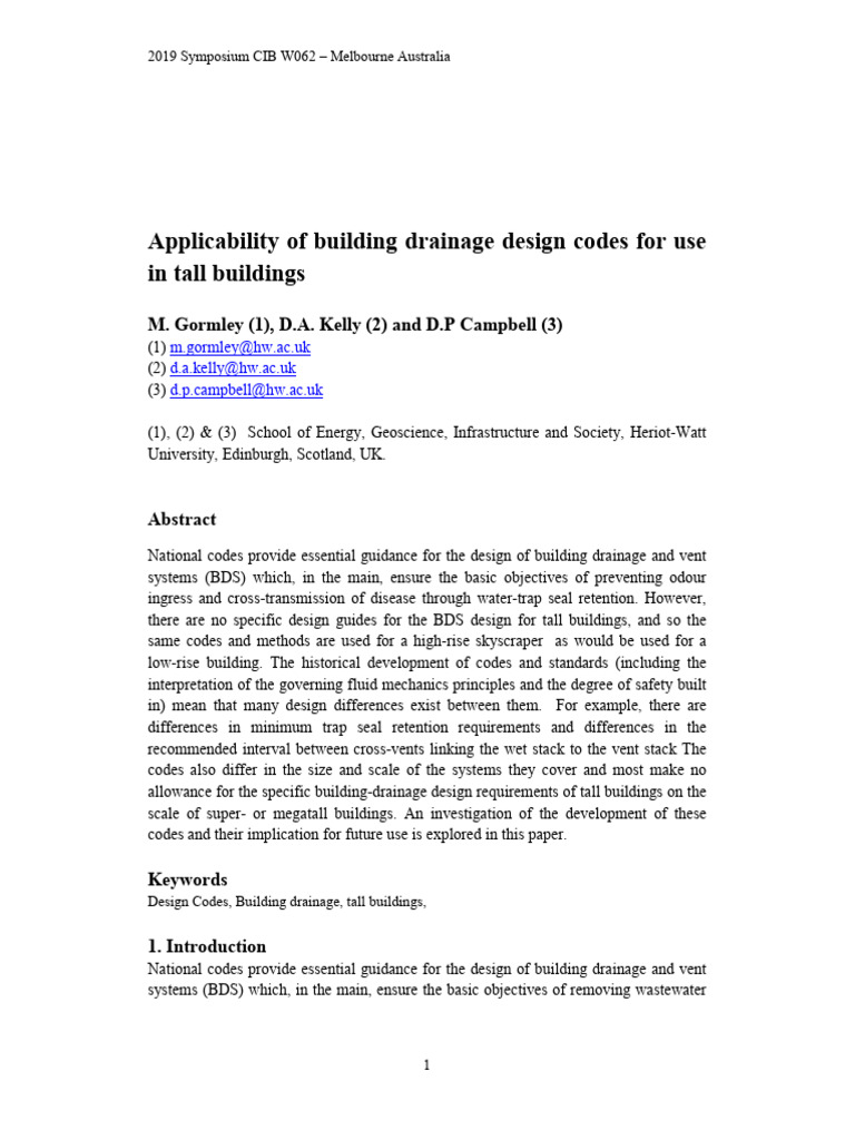 Pages From CIBW062 - 2019 - Applicability-of-Building-Drainage-Design ...