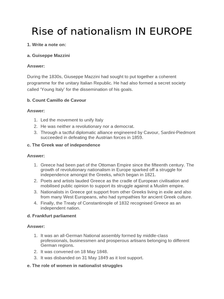 Rise of Nationalism IN EUROPE | PDF | Balkans | German Empire