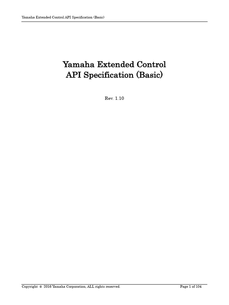 Yxc API Spec Basic | PDF | Parameter (Computer Programming) | Boolean Data Type