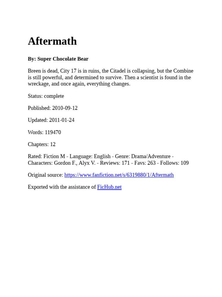 Aftermath by Super Chocolate | PDF