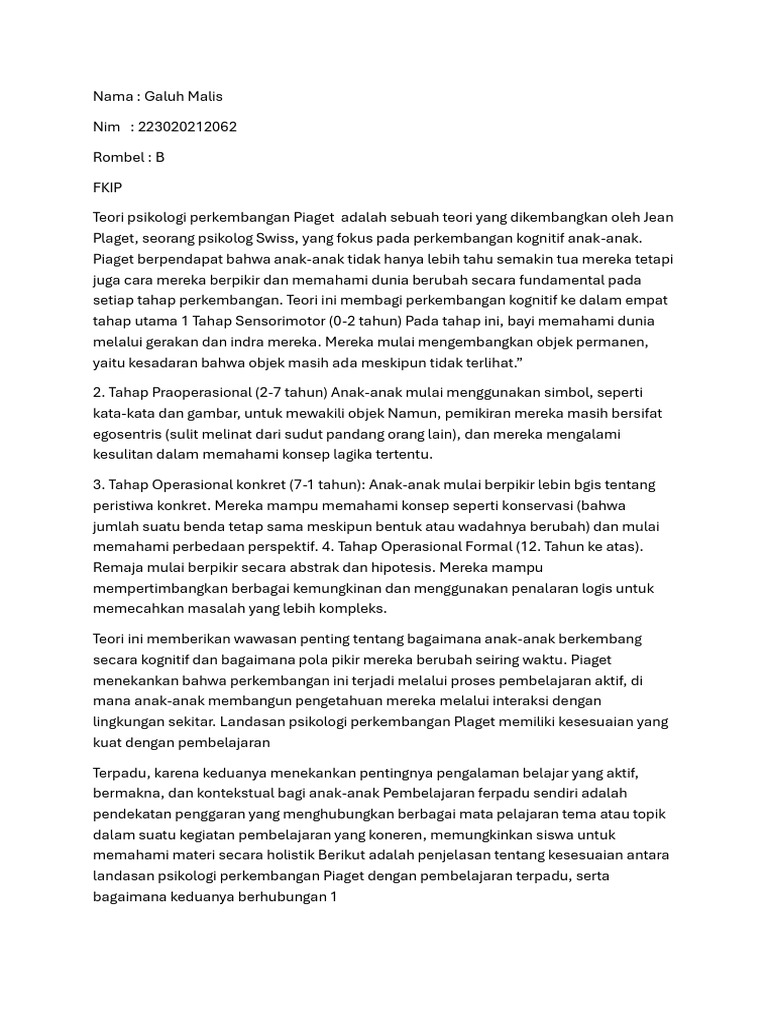 Tugas Chapter 1 Galuh Malis | PDF