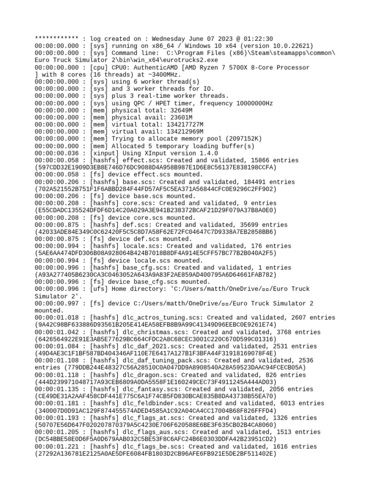 game.log | PDF | Thread (Computing) | Computer Hardware