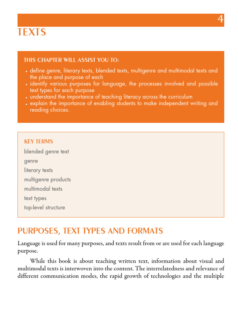 Write Ways - Chapter 4 Texts | PDF | Genre | Non Fiction