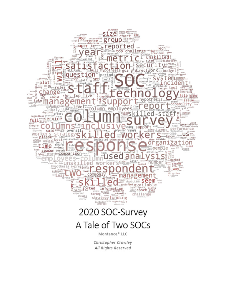 2020 SOC Survey Tale of Two SOCs | PDF | Hypothesis