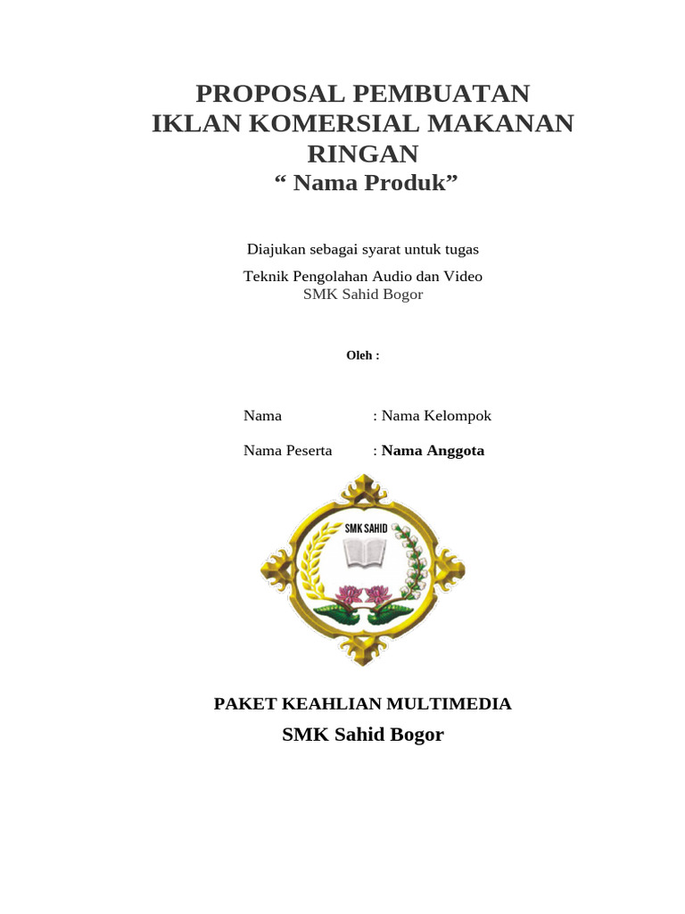 Contoh Proposal Pembuatan Iklan | PDF