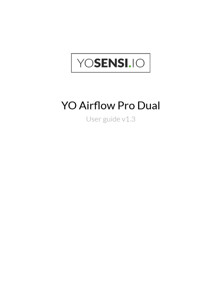 YO_Airflow_Pro_Dual_User_Guide | PDF | Internet Of Things | Bluetooth