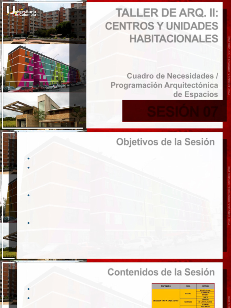 SESIÓN 07 - Programación Arquitectónica de Espacios (Marzo 2024) | PDF | Informática