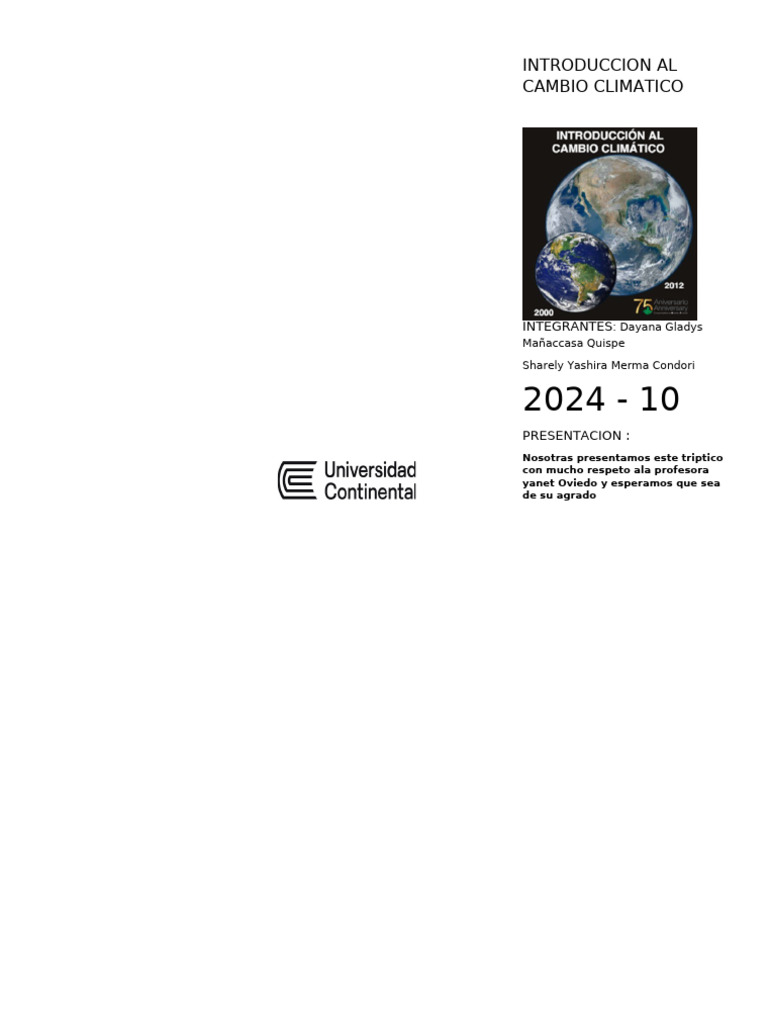 Introduccion Al Cambio Climatico Shar | PDF | Ciencia y matemática