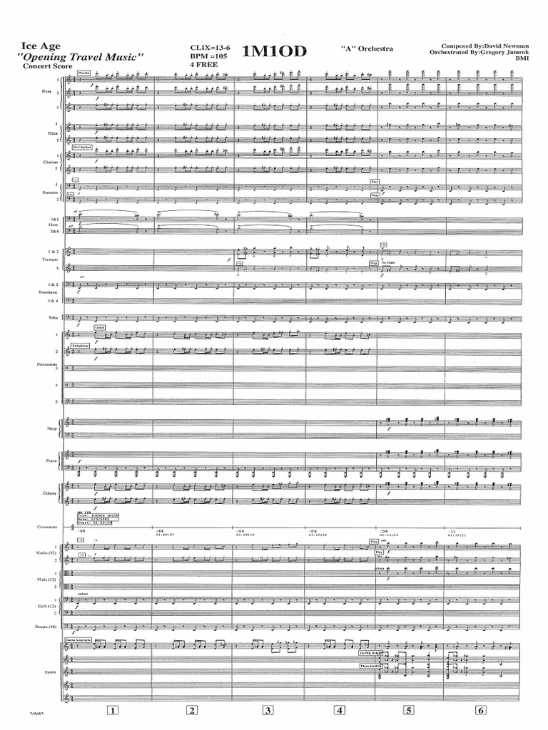 David Newman - Ice Age (Full Score) | PDF