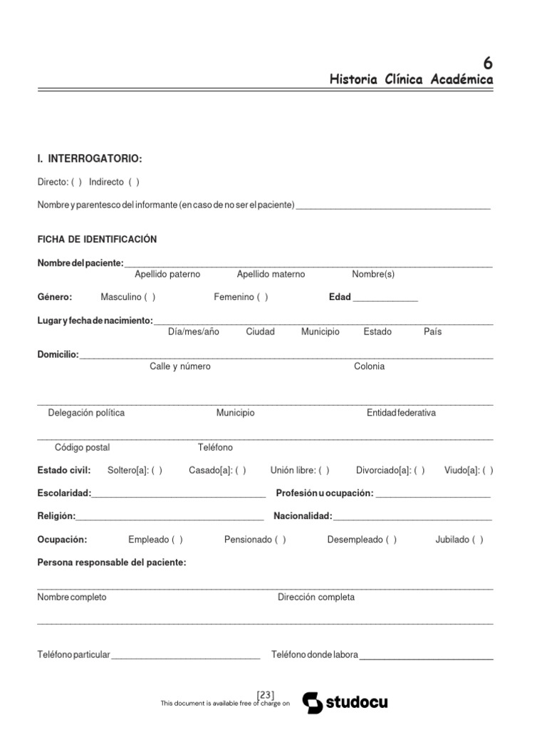 Formato HC | PDF | Menstruación | Especialidades Medicas